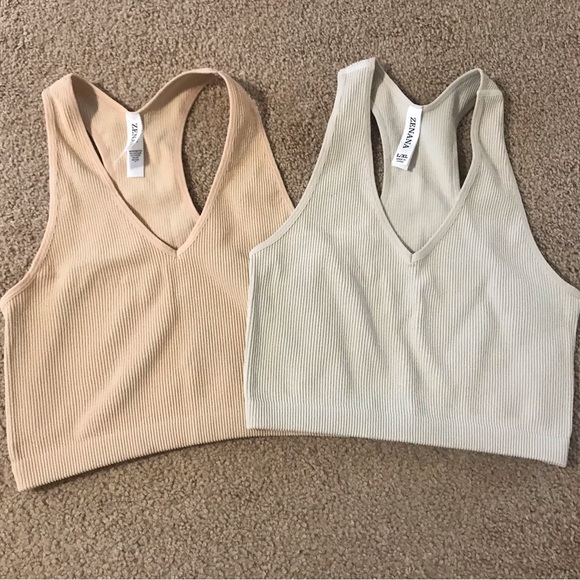 Zenana Outfitters | Tops | Zenana Ribbed Racerback Bralette Tank | Poshmark